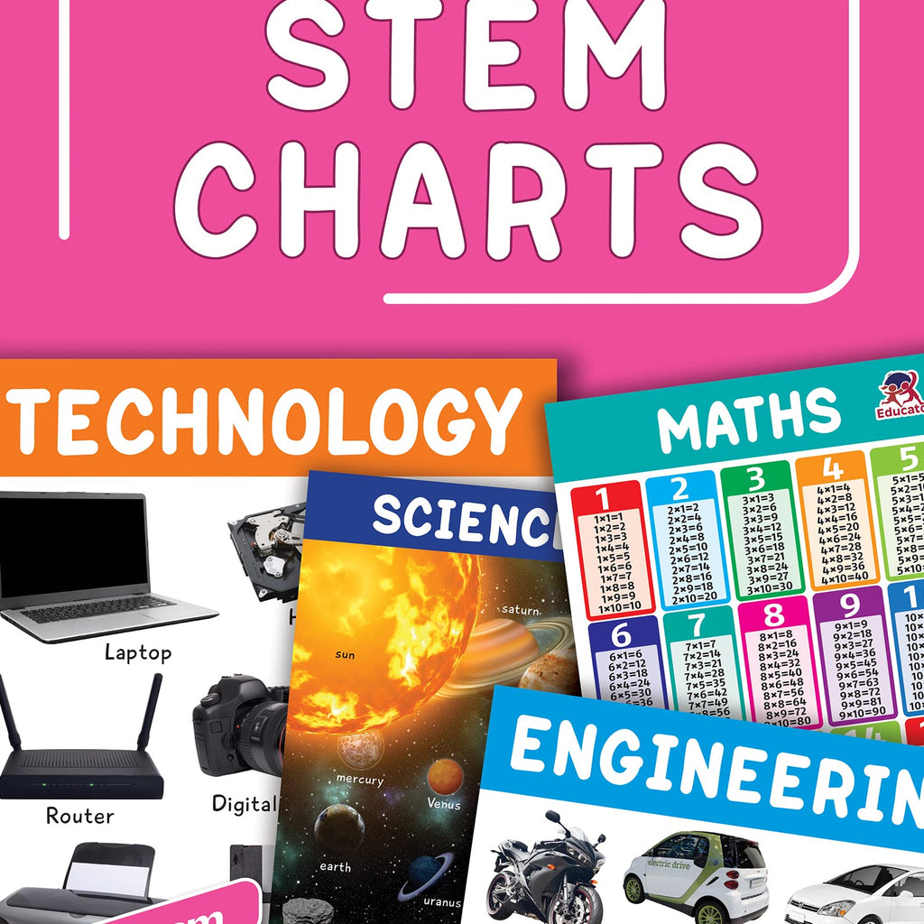 Buy Pegasus Stem Charts - 4 Jumbo Charts for Kids Online at Best Price ...