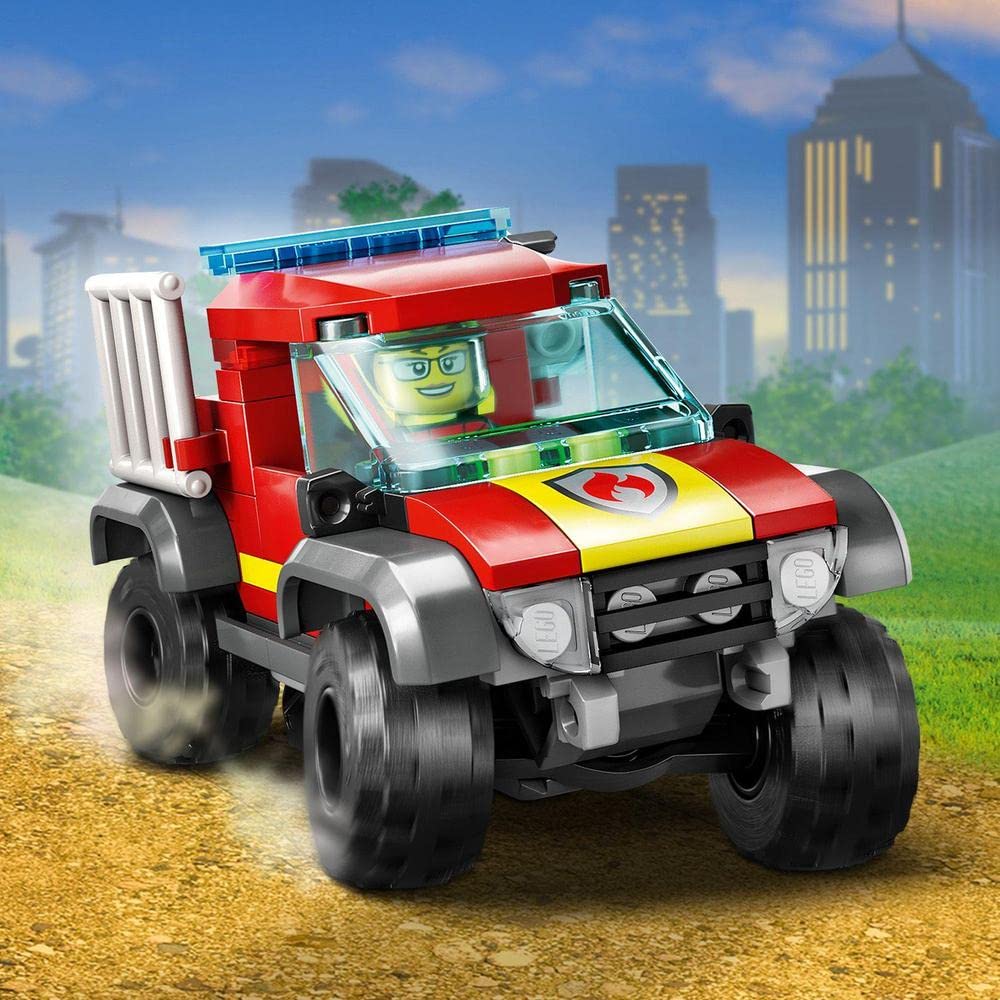 Buy LEGO City 4x4 Fire Engine Rescue Building Kit For Ages 5+ Online at ...