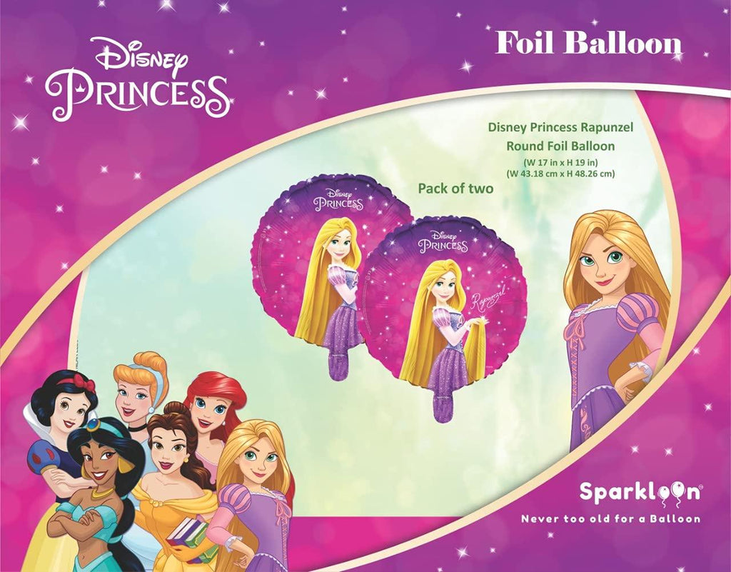Buy Disney Princess Tangled Rapunzel Round Foil Balloon, Pack of 2 ...