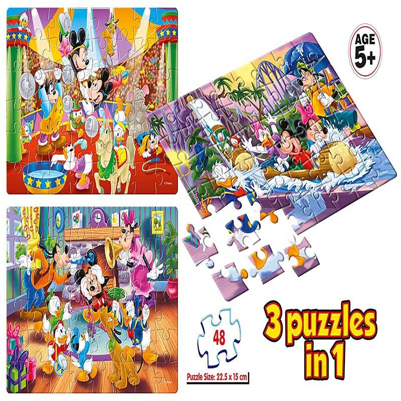 Buy Frank Disney Mickey Mouse & Friends 3 Puzzles in 1 - A Set of 3 48 ...