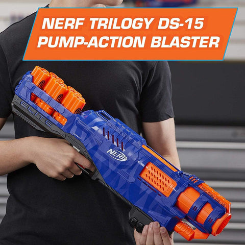 Buy Nerf Trilogy DS-15 N-Strike Elite Toy Blaster with 15 Official ...