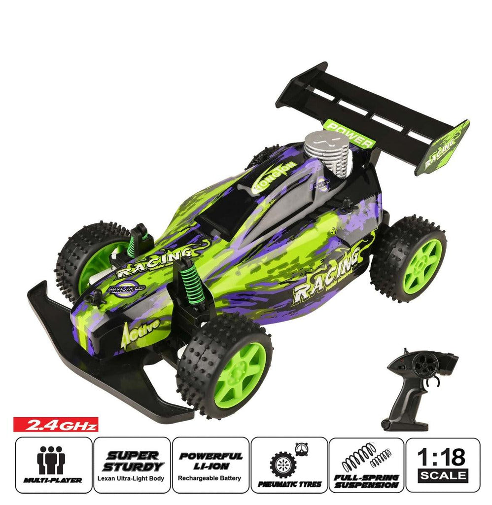 Buy Playzu Buggy Alien 1:18 Scale R/C Car - Green for Ages 6+ Online at ...