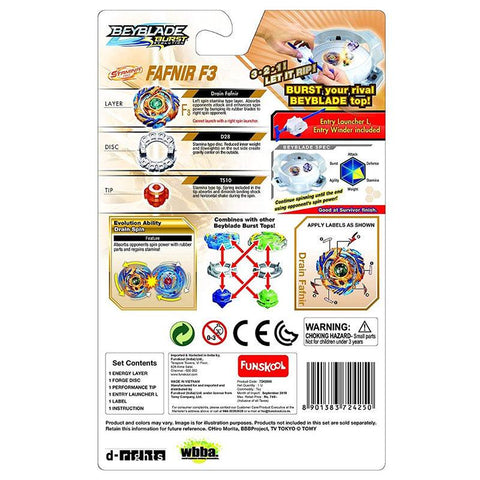 Buy Takaratomy Beyblade Burst Evolution Drain Fafnir F3 Online at Best ...