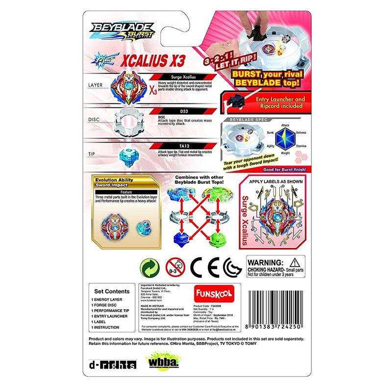 Buy Takaratomy Beyblade Burst Evolution Surge Xcalius X3 Online at Best ...